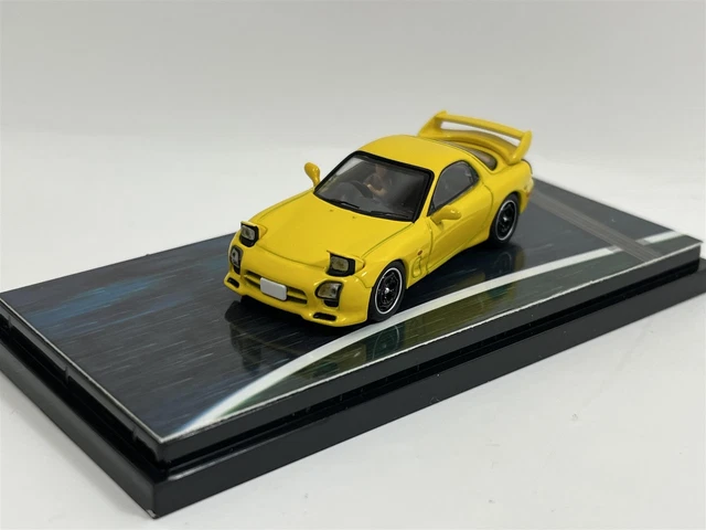 INITIAL D MAZDA RX-7 FD3S Project D Yellow Diorama 1:64 Hobby Japan HJ66007AD £39.99 - PicClick UK