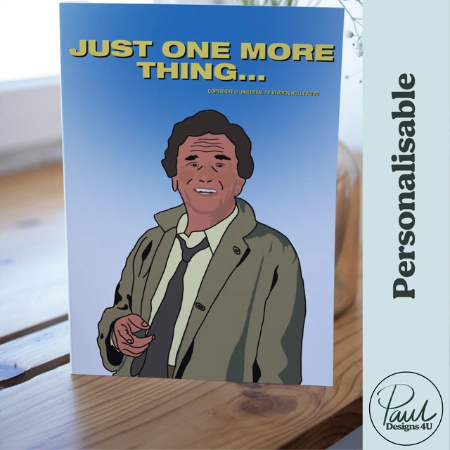 COLUMBO PETER FALK Greeting Card. from the Retro Classic USA Detective ...