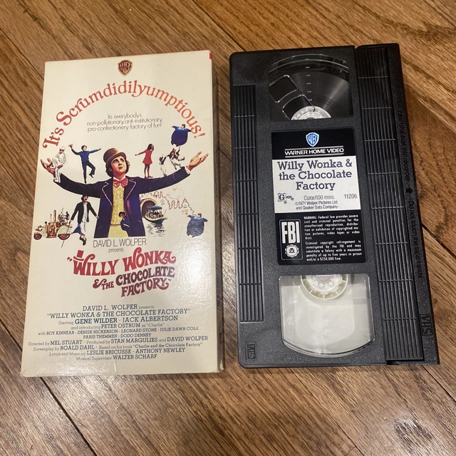 WILLY WONKA AND the Chocolate Factory VHS 1971, 1991 Slipper Release ...