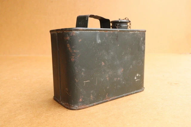 VINTAGE GERMAN WEHRMACHT Oil Can Tin Container MG 34/42 WWII WW2 Marked ...
