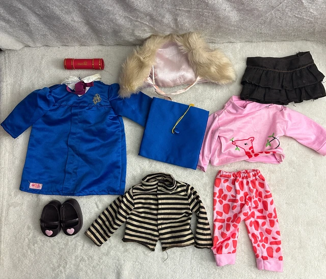 OUR GENERATION BUNDLE of clothes with graduation set and other clothes ...