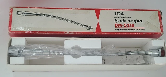 VINTAGE TOA UN-DIRECTIONAL DYNAMIC MICROPHONE DM-512B IMPEDANCE 600 50K ...