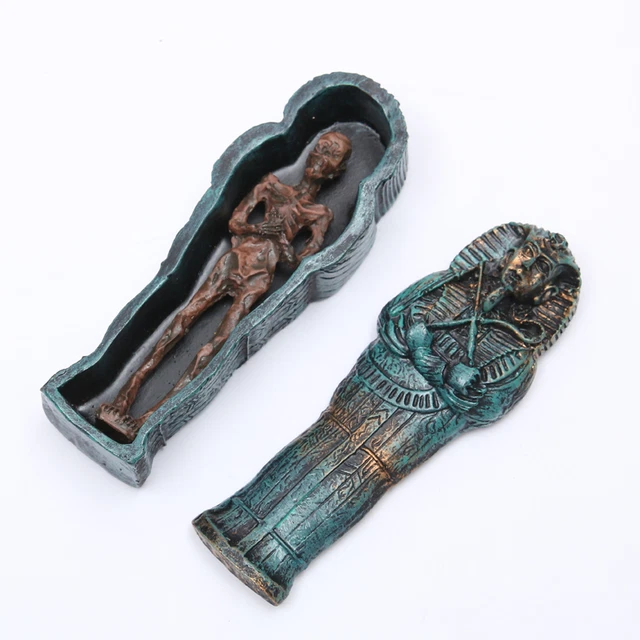 EGYPTIAN MUMMIES FIGURE Mummy Sarcophagus Tutankhamun Resin Statue ...
