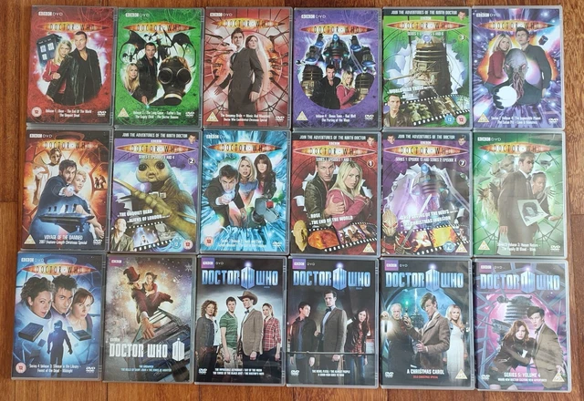 DOCTOR WHO DVD MEGA complete collection - 18 DVDS job lot BUNDLE joblot ...