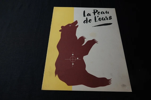 LA PEAU DE l'ours Jean Richard Nicole Courcel dossier presse 1957 EUR ...