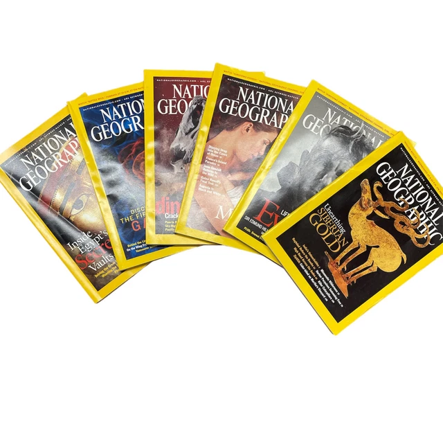 NATIONAL GEOGRAPHIC MAGAZINE Jan-June 2003 Set with Slip Case Cover £19 ...