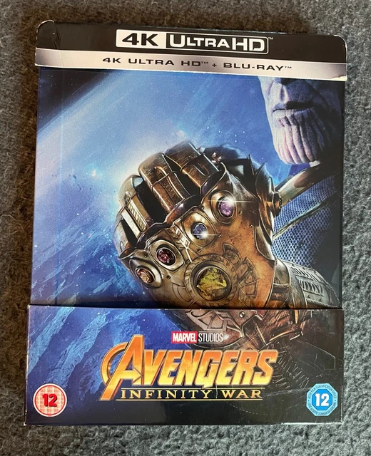 AVENGERS INFINITY WAR 4K Ultra HD Steelbook Marvel Comics Superhero ...