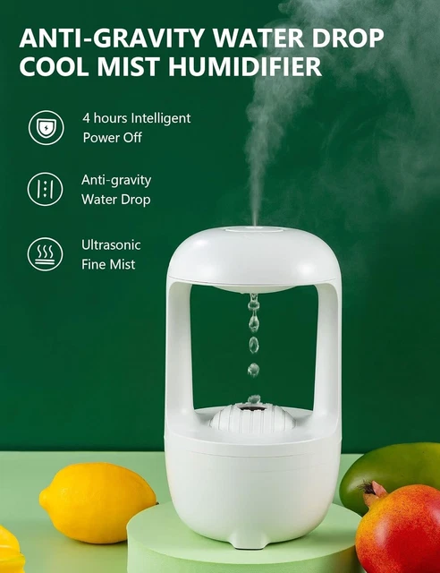 500ML ANTI-GRAVITY AIR Humidifier Water Drop Perfume Aromatherapy ...