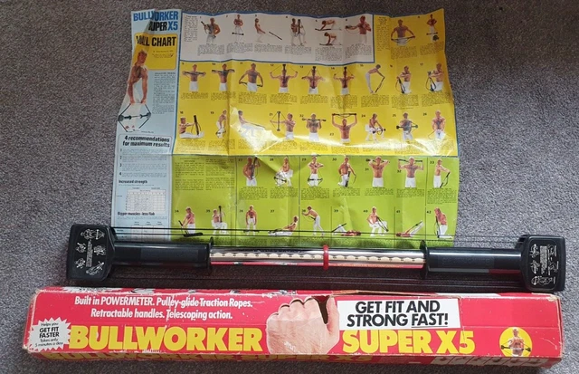 VINTAGE BULLWORKER X5 Original in Box & Exercise Leaflet, Strength ...