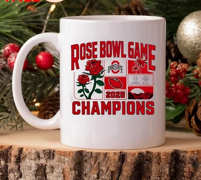 OHIO STATE BUCKEYES College Football Playoff 2025 Rose Bowl Champions Coffee Mug $21.91 ...