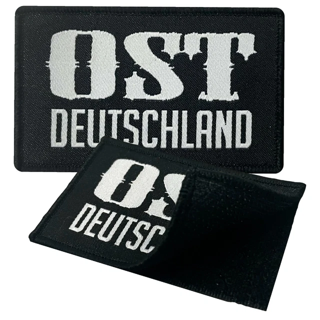 PREMIUM OSTDEUTSCHLAND PATCH DDR Deutschland Osten Aufnäher mit Klett ...