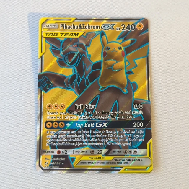 POKEMON TCG PIKACHU & Zekrom GX 162/181 Team Up EUR 2,18 - PicClick FR