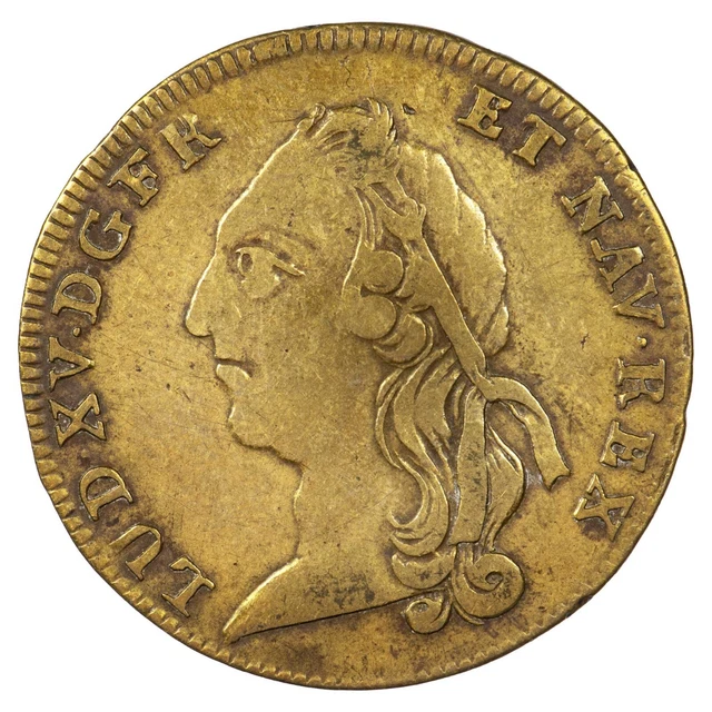FRANCE JETON DE Nuremberg 1723 Louis XV Sacre à Reims laiton Feuardent ...
