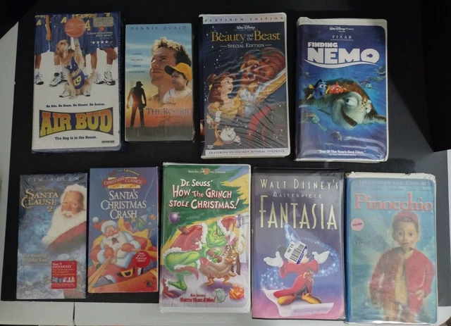 DISNEY MGM WB VHS Video Tapes Lot 9- Santa clause 2, Airbud, The Rookie ...