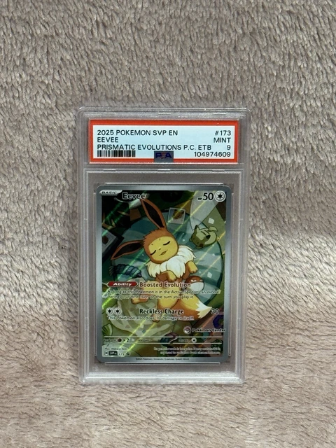 2025 POKEMON EEVEE - 173 Prismatic Evolutions ETB Promo English PSA 10 ...