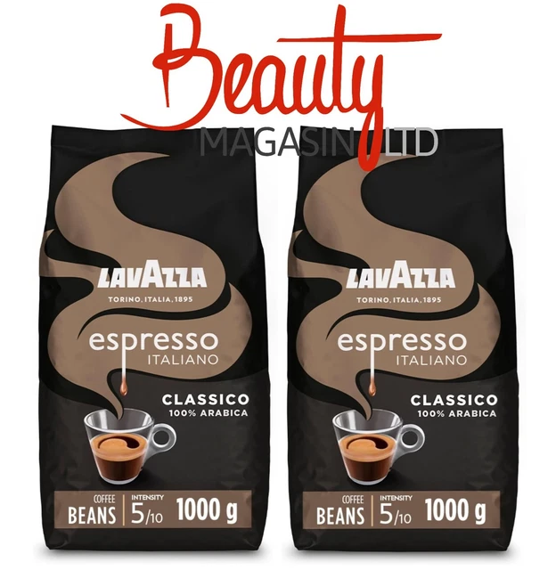 LAVAZZA, ESPRESSO ITALIANO Classico, Coffee Beans 1KG (Pack of 2) £27. ...