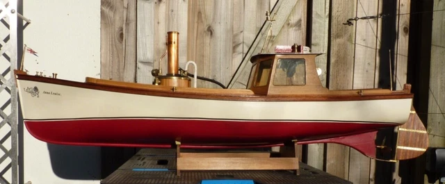 LIVE STEAM RC Victorian style Launch boat LPG fired vertical boiler ...