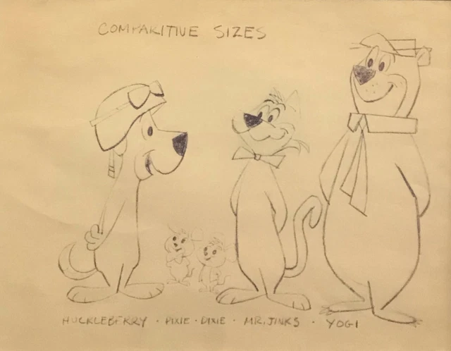 HANNA BARBERA MODEL Sheet from The Huckleberry Hound Show $395.00 ...