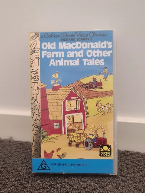 RICHARD SCARRY'S OLD MacDonald's Farm And Other Animal Tales VHS Tape ...