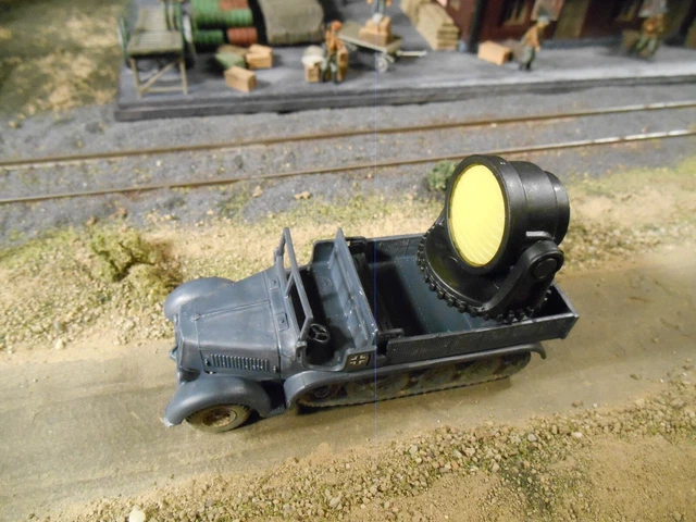HO ROCO MINITANK 7th Panzer Army Half Track Searchlight A1627 Custom ...