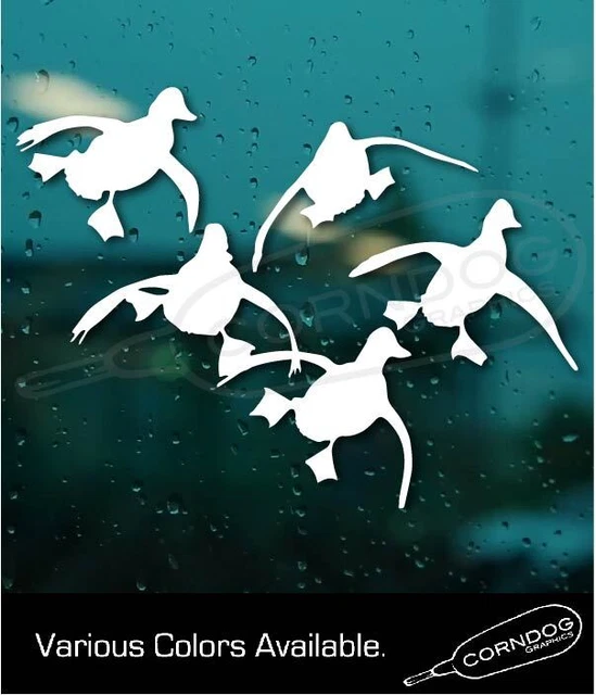 DUCK FLOCK VINYL STICKER DECAL DUCKS HUNTING OUTDOOR WATERFOWL HUNT ...