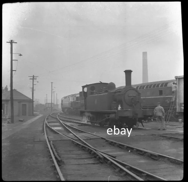 ORIGINAL LARGER NEGATIVE Of Br Lner Steam Loco 68335 At Haymarket 8/5 ...