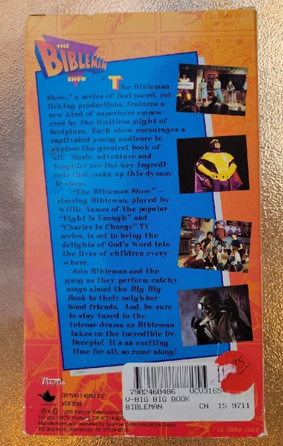 THE BIBLEMAN SHOW VHS Big Big Book 1995 Pamplin RARE y2k Willie Aames £ ...