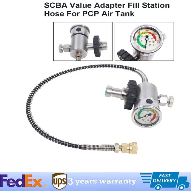 VALVE ADAPTER FILL Station Hose fit PCP Air Tank SCBA SCUBA Cylinder ...
