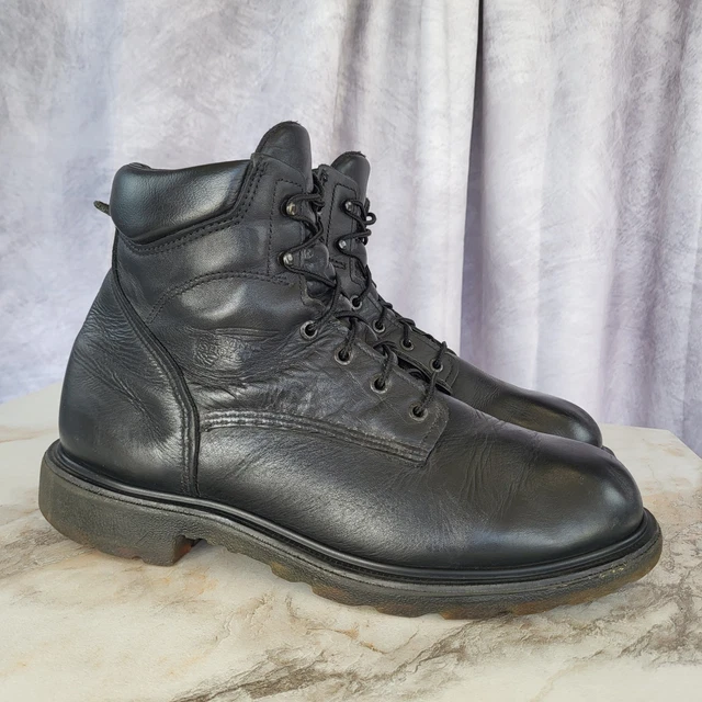 RED WING USA 607 Soft Toe EH Work Boots Men's 12 EE Black £75.24 ...