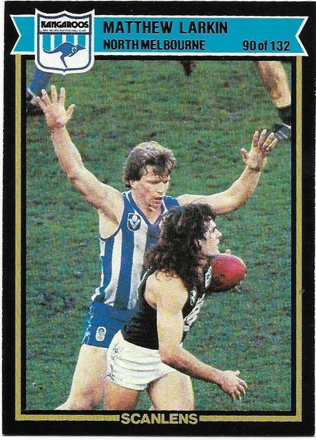 1987 SCANLENS (90) Matthew LARKIN North Melbourne **** $6.00 - PicClick AU