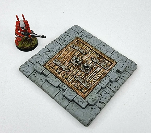 DUNGEON ACCESS DOOR 28mm scale Wargames Warhammer 40k Scenery Base ...