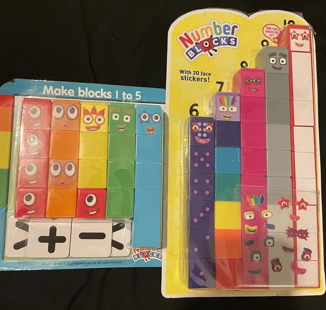 CBEEBIES NUMBERBLOCKS 1-5 & 6-10 with Symbol Tiles and 3D stickers🔥 ...