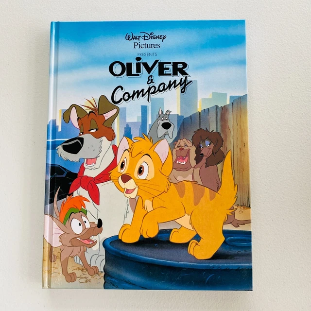 WALT DISNEY PICTURES Presents Oliver & Company Hard Back Book Vintage ...