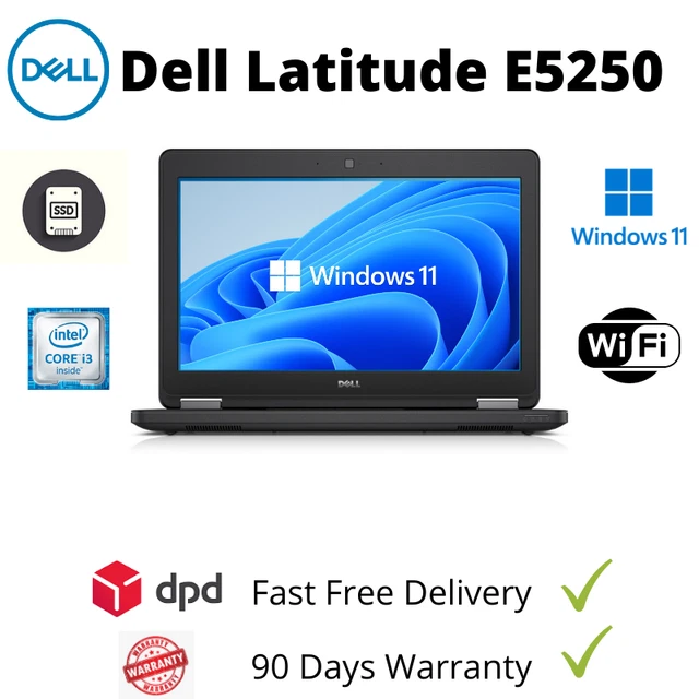 CHEAP WINDOWS 11 Laptop 5thGen core i3 Dell E5250 12.5", 8GB RAM,240GB ...