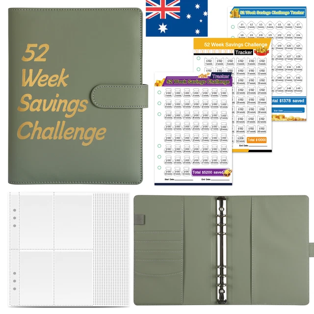52 WEEK SAVINGS Binder, Money Saving Challenge Budget Spiral Book ...