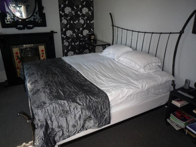 DESIGNER HANDMADE HANDCRAFTED US super king size wrought iron forged ...