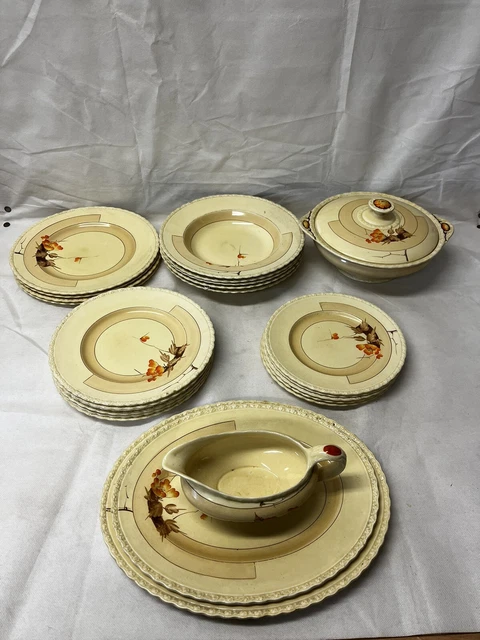 ART DECO MYOTT Dinner Service Set. 1930's 23 Piece £40.00 - PicClick UK