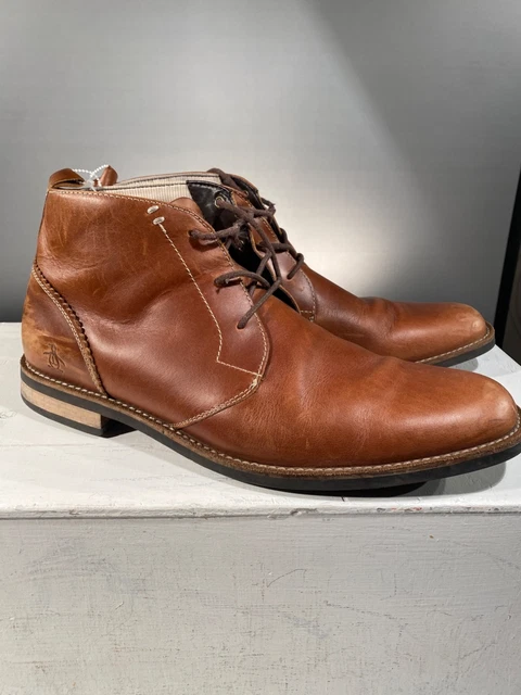 ORIGINAL PENGUIN LEATHER Monty Chukka Boots Brown Lace Up Men’s Size 13 ...
