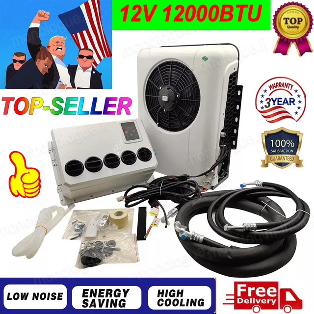 Semi Truck AC 12V 11000 BTU Truck Cab Air Conditioner - Split AC Unit ...