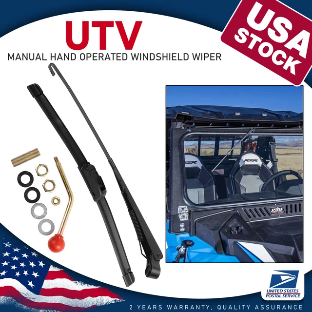 UNIVERSAL REPLACEMENT KIT UTV Manual Hand Operated Windshield Wiper ...