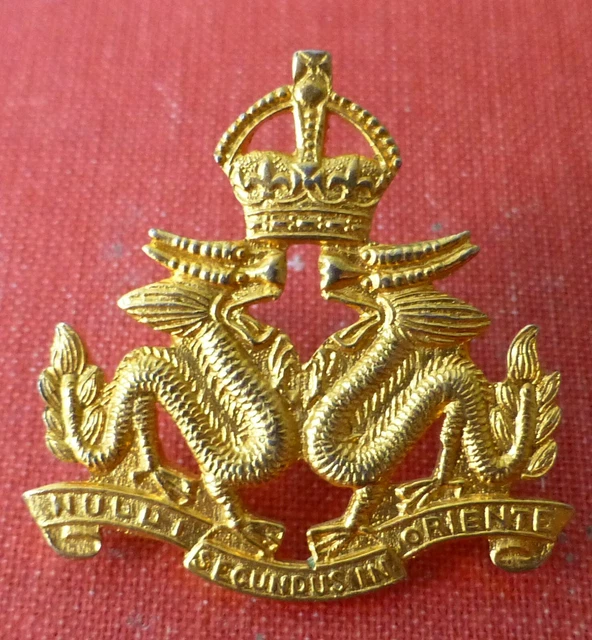 * BRITISH COLONIAL Royal Hong Kong Regiment Chinese Dragon Kc Cap Beret ...