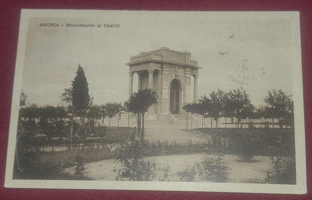 CARTOLINA ANDRIA BARI PUGLIA Monumento Ai Caduti Viaggiata EUR 24,99 ...