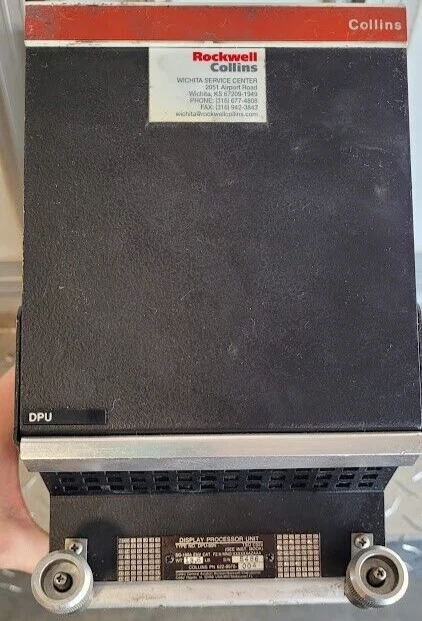 COLLINS DPU-85N DISPLAY Processor Unit (w/ rack and connectors) PN: 622 ...