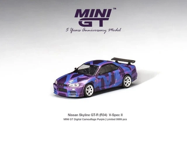 MINI GT 446 Nissan Skyline GT-R R34 V-Spec II camouflage numérique ...