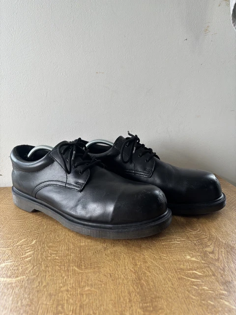 DR MARTENS DOC Martens Industrial Steel Toe Cap Black Shoes Men’s Uk ...