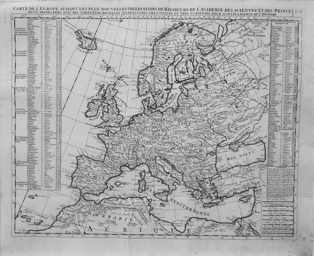 MAPPA ANTICA, CHATELAIN, Mappa dell'Europa EUR 134,93 - PicClick IT