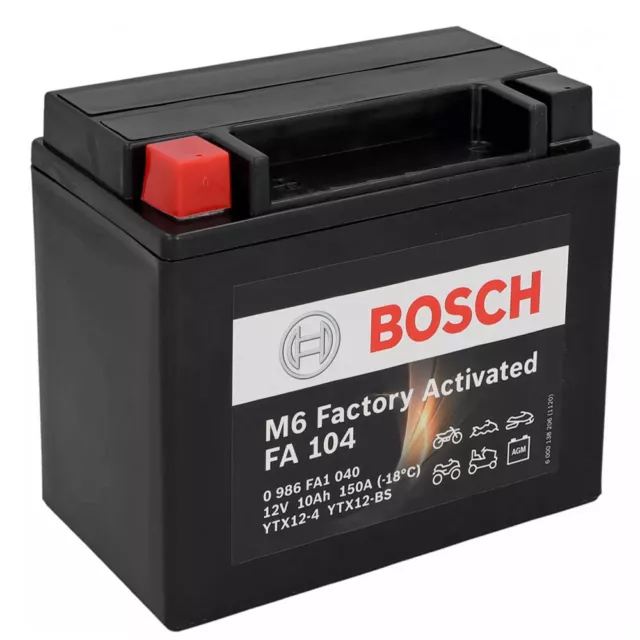 BATTERIE BOSCH SCELLÉE M6 FA104 YTX12-BS Suzuki GSX R 1100 1993-1996 EUR 49,47 - PicClick FR