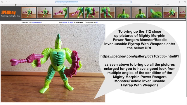 MIGHTY MORPHIN POWER Rangers Monster/Baddie Invenuusable Flytrap With ...