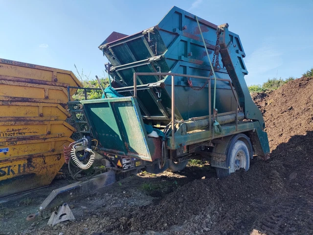 WARWICK SINGLE AXLE Drawbar Skip Loader Trailer £5,686.72 - PicClick UK