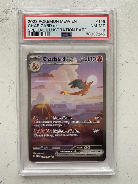 POKÉMON 151 CHARIZARD Ex PSA 8 Special Illustration Rare #199/165 EUR ...